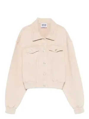 Moschino Long Sleeve Casual Jacket - Nude