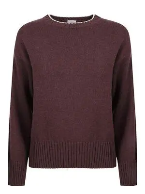 Eleventy Crew Neck Knitted Sweater - Red