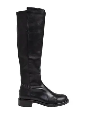 STUART WEITZMAN Round Toe Low Heel Pull-on Boots - Black