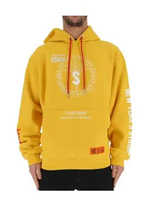 Heron Preston Hooded Sweater - Yellow