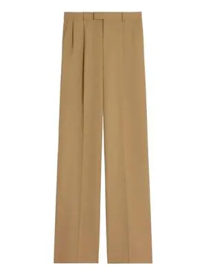 Celine Wool Jazz Trousers - Sand-colored