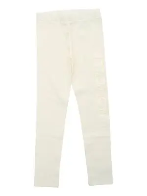 Moncler Logo Straight Leg Trousers - White