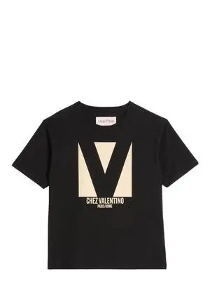 Valentino Garavani Chez -printed Crewneck T-shirt - Black