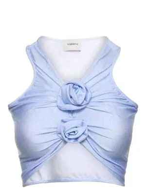 Coperni Sleeveless Pleated Top - Blue