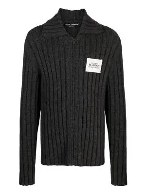 Dolce & Gabbana Zipped Knit Sweater - Black
