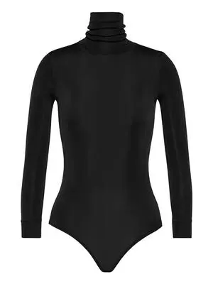 MAISON MARGIELA High Neck Long Sleeve Bodysuit - Black