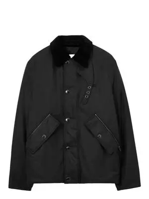 Burberry Equestrian Knight Long Sleeved Buttoned Jacket - Black