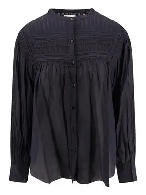 Isabel Marant Étoile Isabel Marant Etoile Gathered Pleated Blouse Black