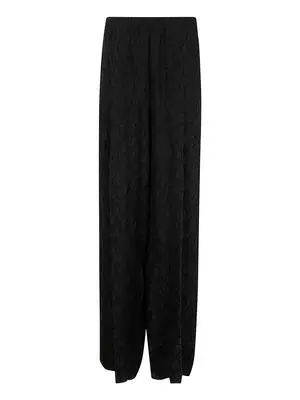 Dries Van Noten High Rise Wide Leg Pull-on Pants - Black