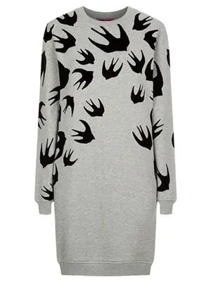 Alexander McQueen Logo Dress - Gray