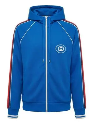 Gucci Logo Hooded Jacket - Blue