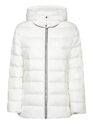 Herno Herno Hooded Zip-Up Padded Jacket White