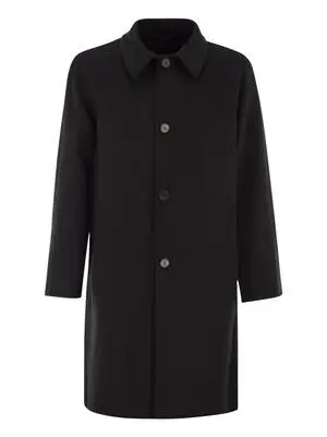 PALTO' Maurilio Raglan Sleeve Coat - Black