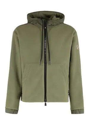 Moncler Zip-up Hooded Jacket - Olive Green