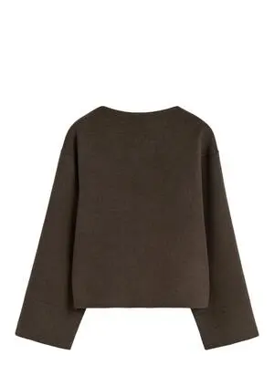 TOTEME Wide Neck Knit Sweater - Black