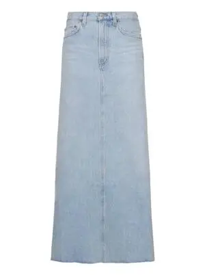 AGOLDE Denim Maxi Skirt - Gray