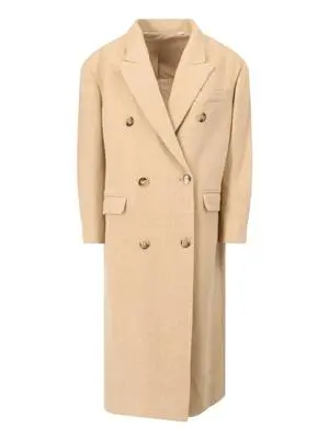 Isabel Marant Étoile Double Breasted Long Coat - Nude