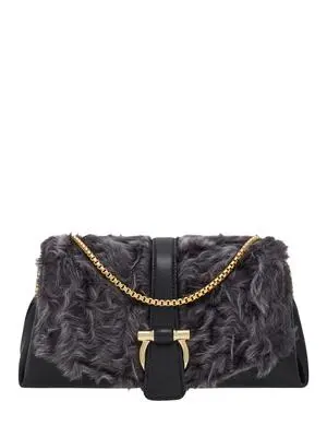 FERRAGAMO Crossbody Bag With Magnetic Snap Closure - Grey
