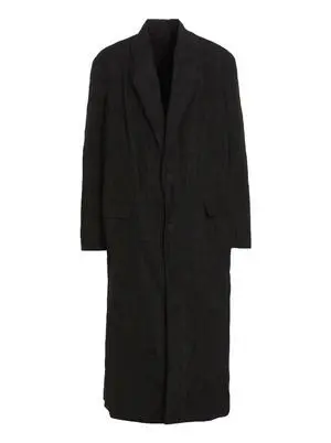 Balenciaga Checked Single-breasted Coat - Black