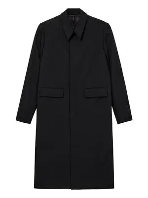 RIER Long-sleeved Wool Coat - Black