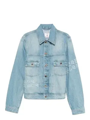Casablanca Graffiti Denim Jacket - Blue