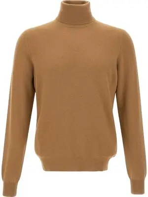 GRAN SASSO Roll-neck T-shirt - Brown