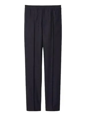 Gucci Gg Monogram Cropped Trousers - Blue