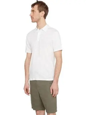 Vince Short Sleeve Polo Shirt - White