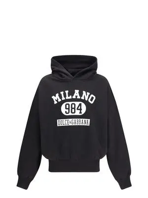 Dolce & Gabbana Printed Logo Hoodie - Black