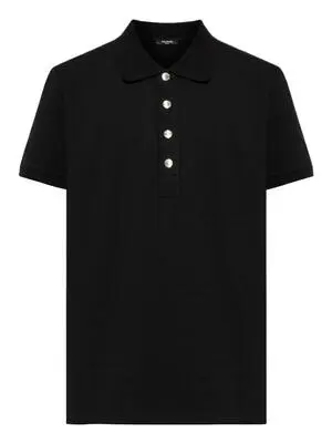 Balmain Short-sleeve Polo Shirt - Black