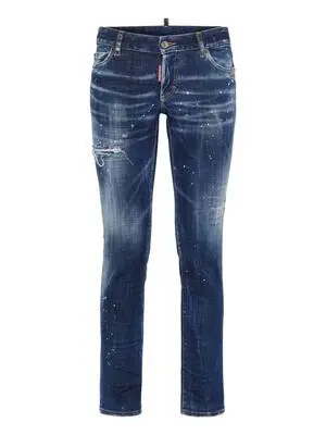 Dsquared2 Distressed Cropped Jeans - Blue