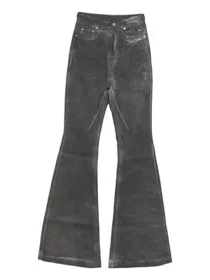 Rick Owens Distressed Flare Jeans - Grey