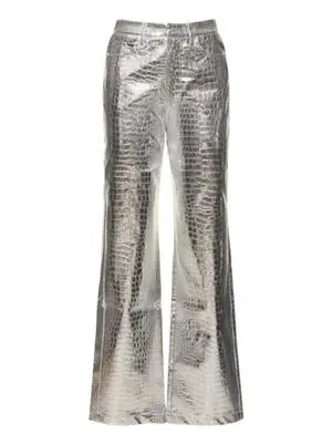 ROTATE BY BIRGER CHRISTENSEN ROTATE Textured Metallic Viscose Pants