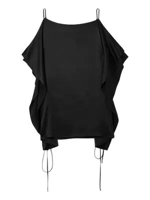 THE ROW Koray Sleeveless Top In Silk Satin - Black