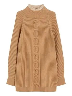 Max Mara Alcazar Turtleneck Knitted Jumper - Camel
