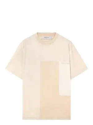 GOLDEN GOOSE Logo Embroidered Crewneck T-shirt - Nude