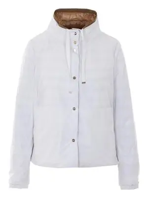 Herno Herno Long-Sleeved Drawstring Reversible Padded Coat White And Brown