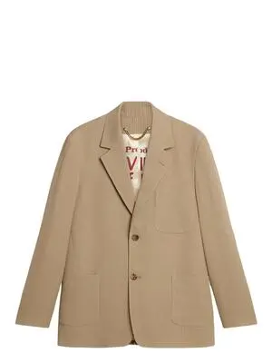 GOLDEN GOOSE Single Breasted Striped Blazer - Beige