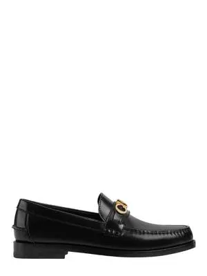 Gucci Logo Plaque Slip-on Loafers - Black