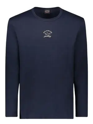 PAUL  SHARK Round Collar And Long-sleeved T-shirt - Black