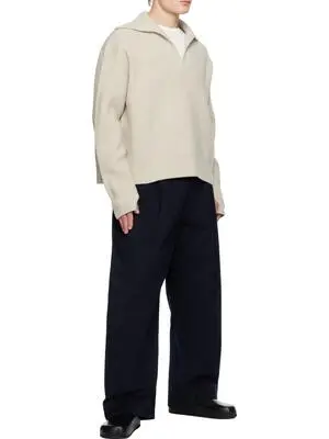 Studio Nicholson High-waisted Wide-leg Trousers - Black