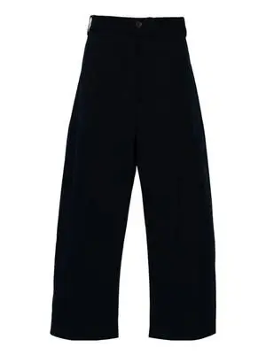 Studio Nicholson Sorte High-waisted Wide-leg Trousers - Black