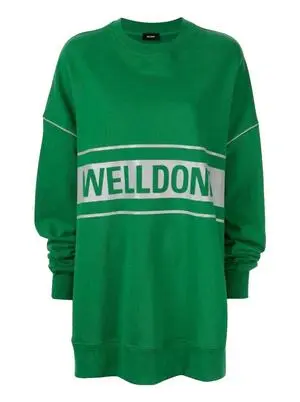 We11Done Printed Logo Crewneck Sweater - Green