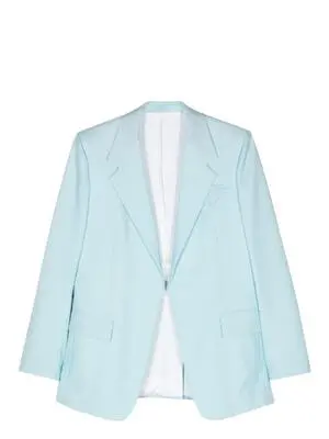 Bottega Veneta Belted Waist Twill Jacket - Blue