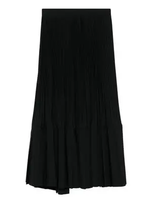 Junya Watanabe Pleated Midi Skirt - Black