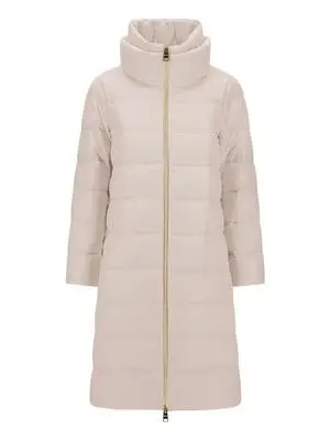 Herno High-neck Quilted Coat - Nude