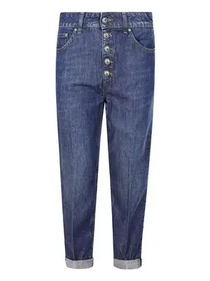 DONDUP Five-pocket Jeans With Button Closure - Blu