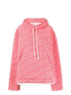 J.W.ANDERSON Logo-embroidered Fleece-textured Hoodie - Pink