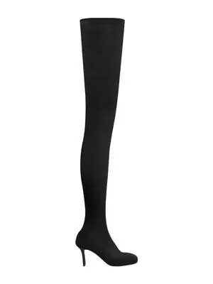 COURREGES Courrèges Over-the-knee Mesh Boots - Black