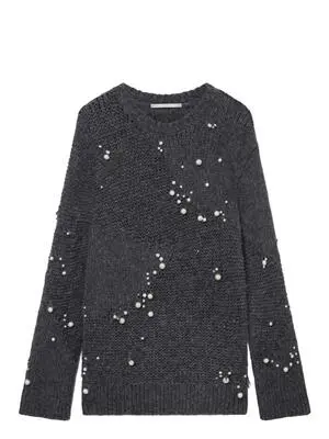 Stella McCartney Embellished Crewneck Long-sleeved Jumper - Black